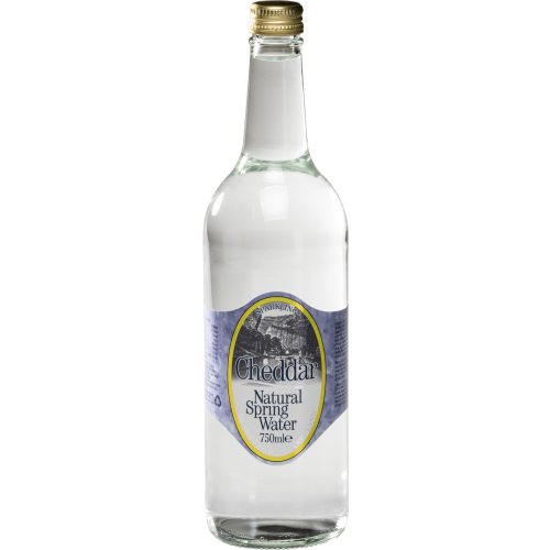 CHEDDAR Natural Spring Water - Sparkling Glass Bottle 750ml (Pack of 12 ...