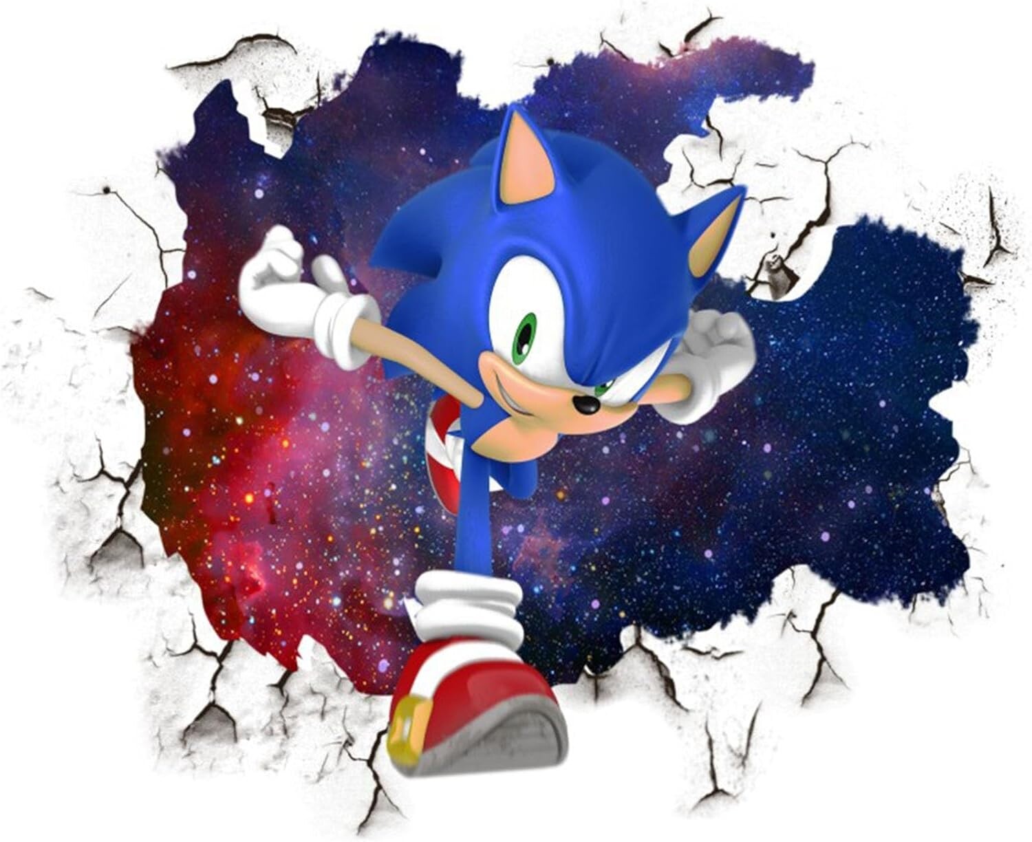 Sonic Wall Decals Sticker,Children Cartoon Bedroom Background Wall ...