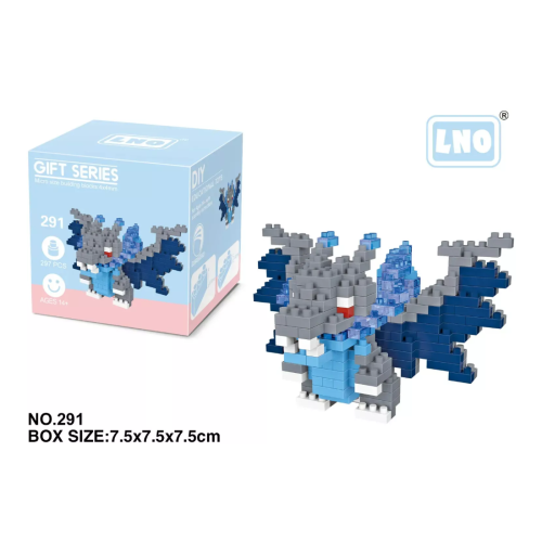(Mega Charizard X 297pcs) Pokemon Nanoblock Building Block DIY Toy Lugia Groudon Rayquaza ho-oh ...