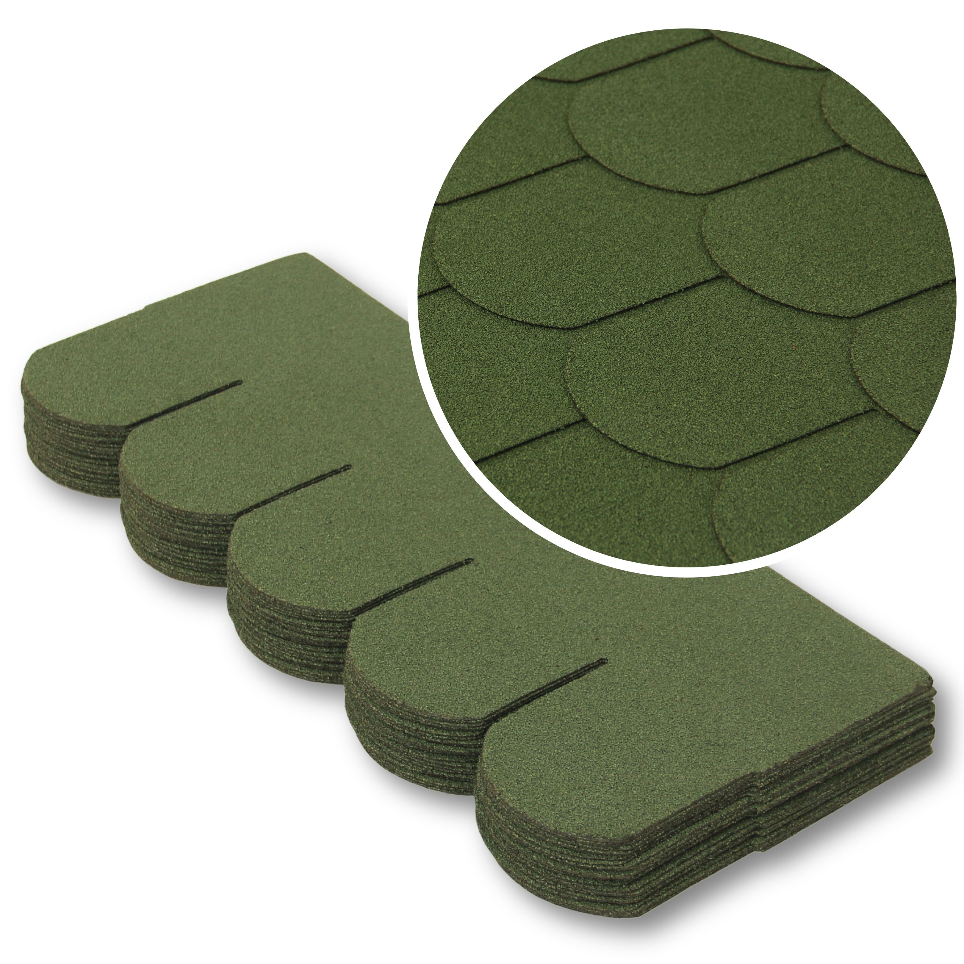 (Green, Fish Scale) Premium Bitumen Roof Felt Shingles Heavy Duty ...