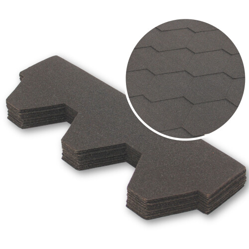 (Graphite, Hexagonal Shape) Premium Bitumen Roof Felt Shingles Heavy ...