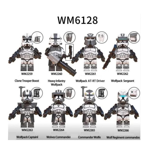 Wolf Pack Star Wars Mini Figures Storm Clone Trooper Block Toy Fit Lego ...