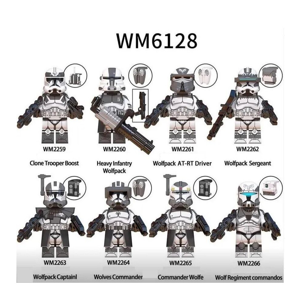 Wolf Pack Star Wars Mini Figures Storm Clone Trooper Block Toy Fit Lego ...