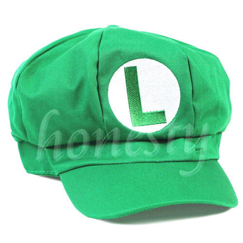 Fashion Adult Size Hat Cap Luigi Super Mario Bros Cosplay Baseball Cap ...