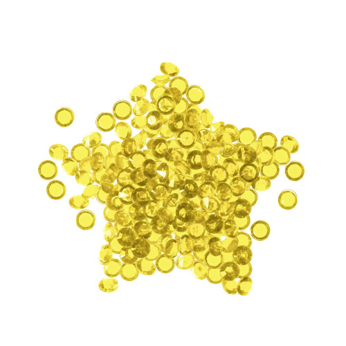 (Yellow, 2000pcs) Table Scatters Acrylic Crystals Bling Diamond Wedding ...