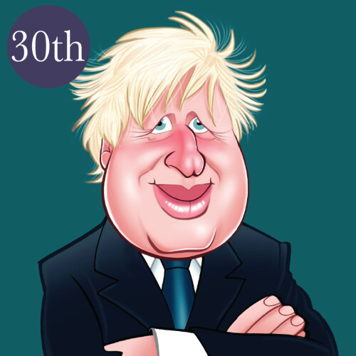 Boris Johnson 30th Birthday Greeting Sound Card Blank Inside Really ...