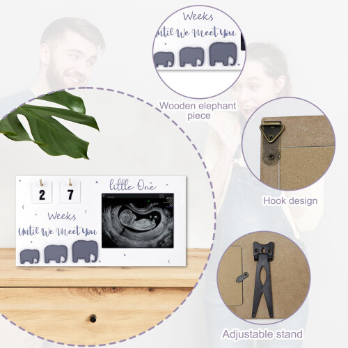 Baby First Scan Photo Frames, Wooden Baby Scan Photo Frame with ...