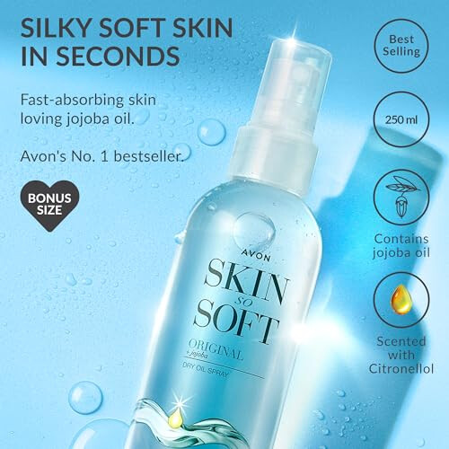 Skin So Soft Dry Oil Spray 250ml | Locks in Moisture | Formulated with ...