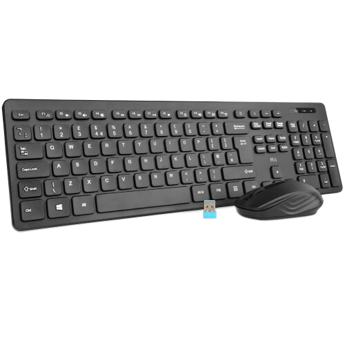 Wireless keyboard and Mouse Set,Rii RK200 Standard Full Size Wireless ...
