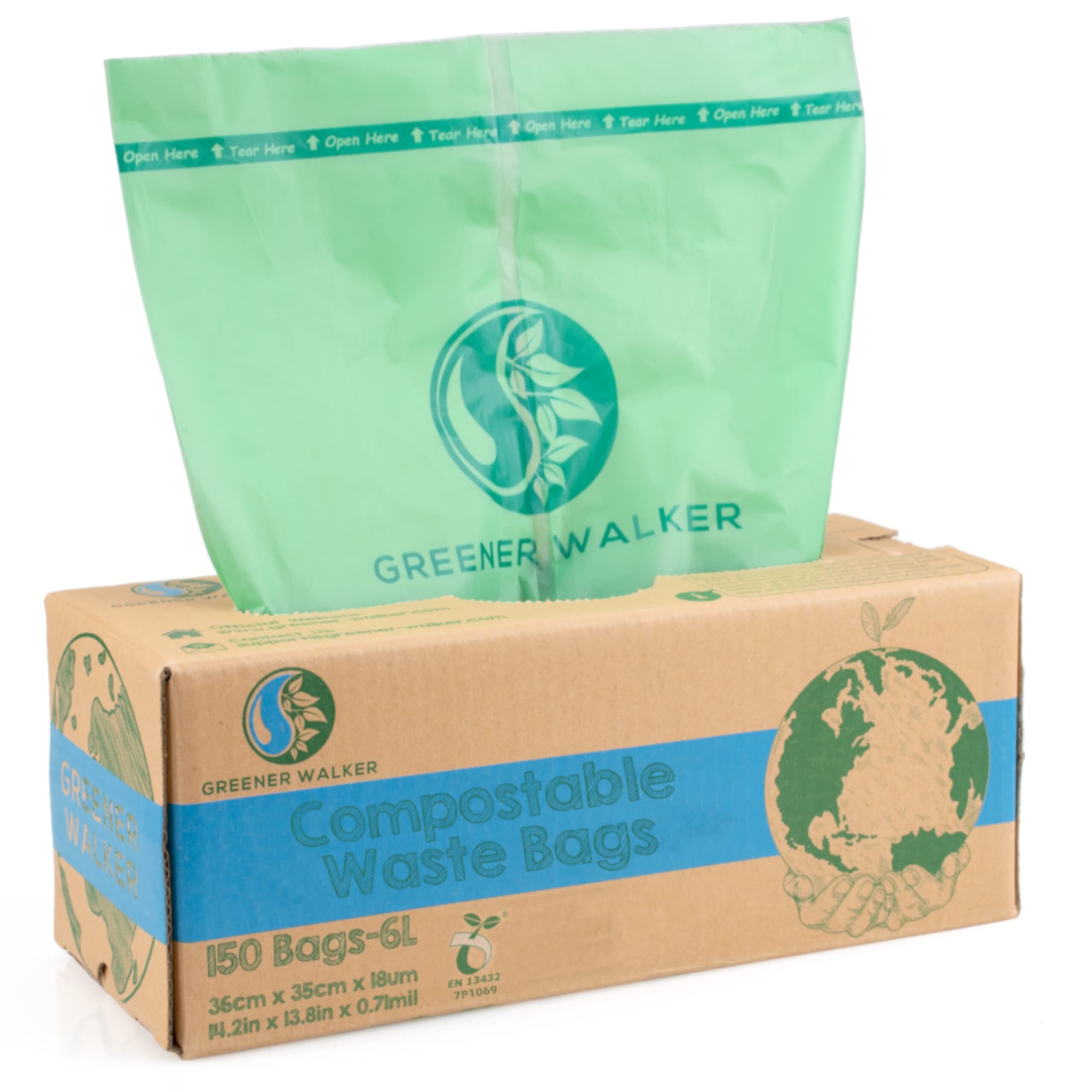 6L-150Bags 100% Compostable Biodegradable Bin Liners 6L/10L/30L Food ...