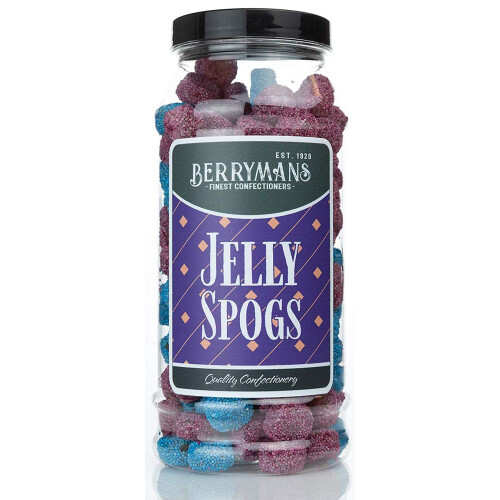 Original Jelly Spogs Retro Sweets Gift Jar By Berrymans Sweet Shop ...