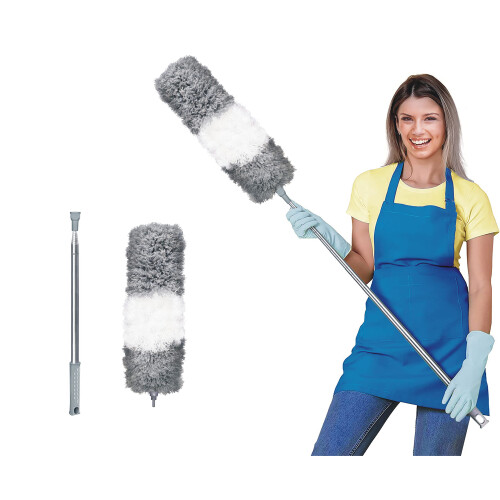 Microfiber Feather Duster for Cleaning Extendable Duster 110 Inches ...