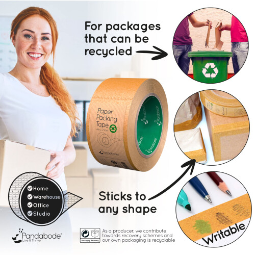 Kraft Paper Packing Tape 48mm x 50m | Brown Paper Tape for Strong ...
