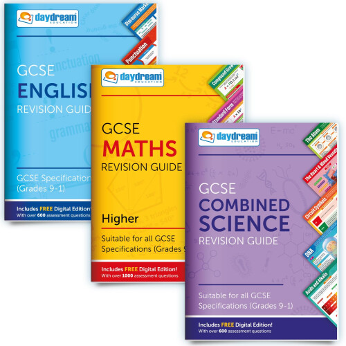 GCSE English, Maths (Higher) & Science Study Pack | Pocket Posters: The ...