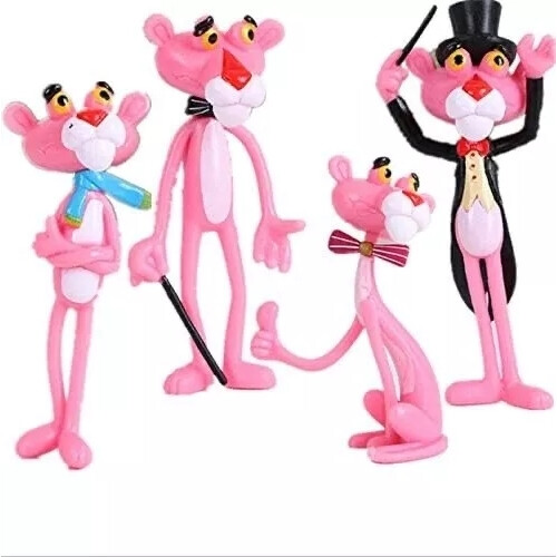 Pink panther Cake Topper Toys Figures Kids Birthday Cake Decoration ...
