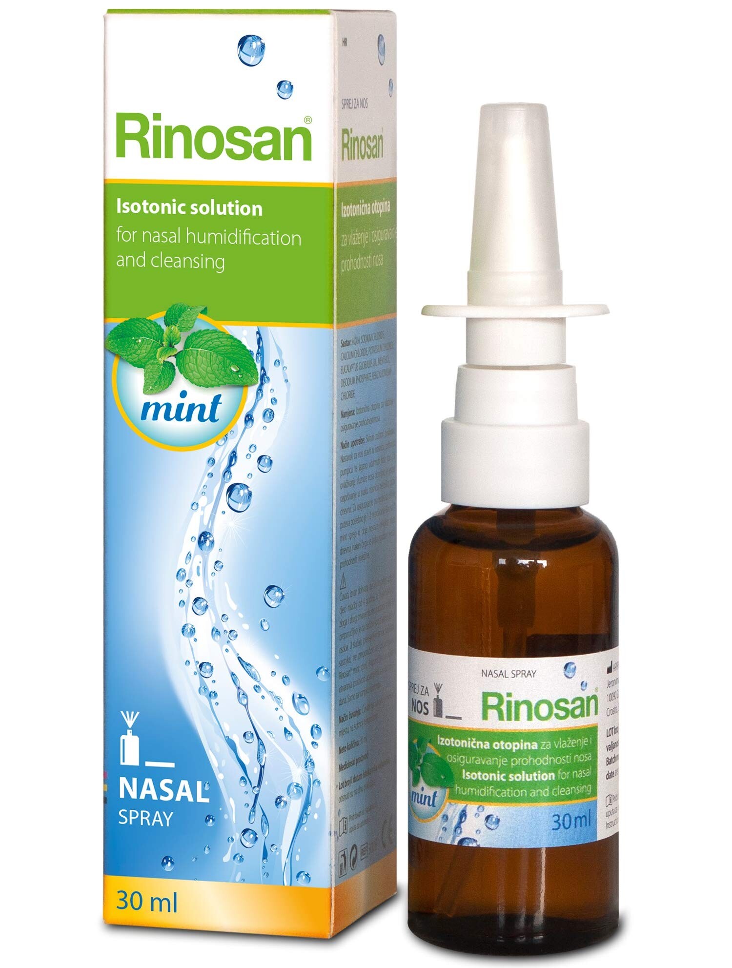 Rinosan Isotonic Nasal Mint Spray - for Allergy, Congestion, Rhinitis ...