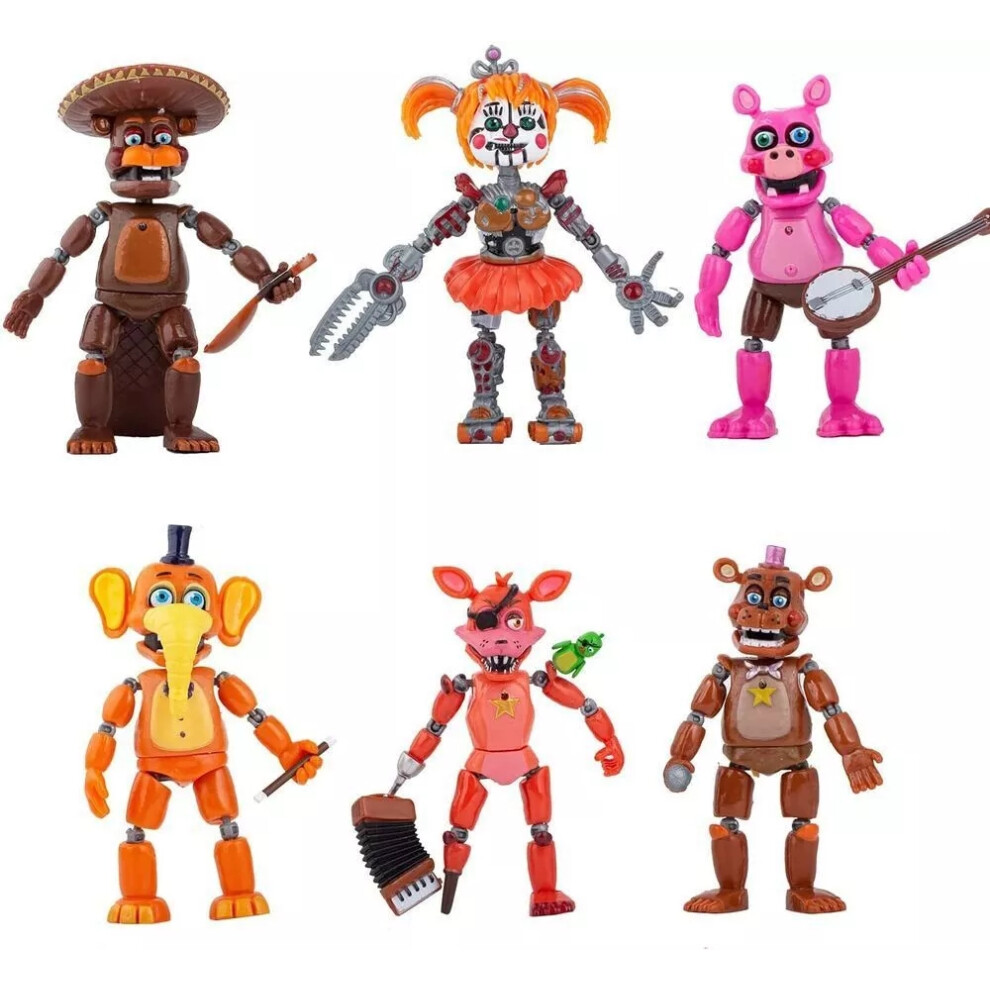 NEW 6pcs SET FNAF Five Nights at Freddy s Pizzeria Simulator Figure Action on OnBuy
