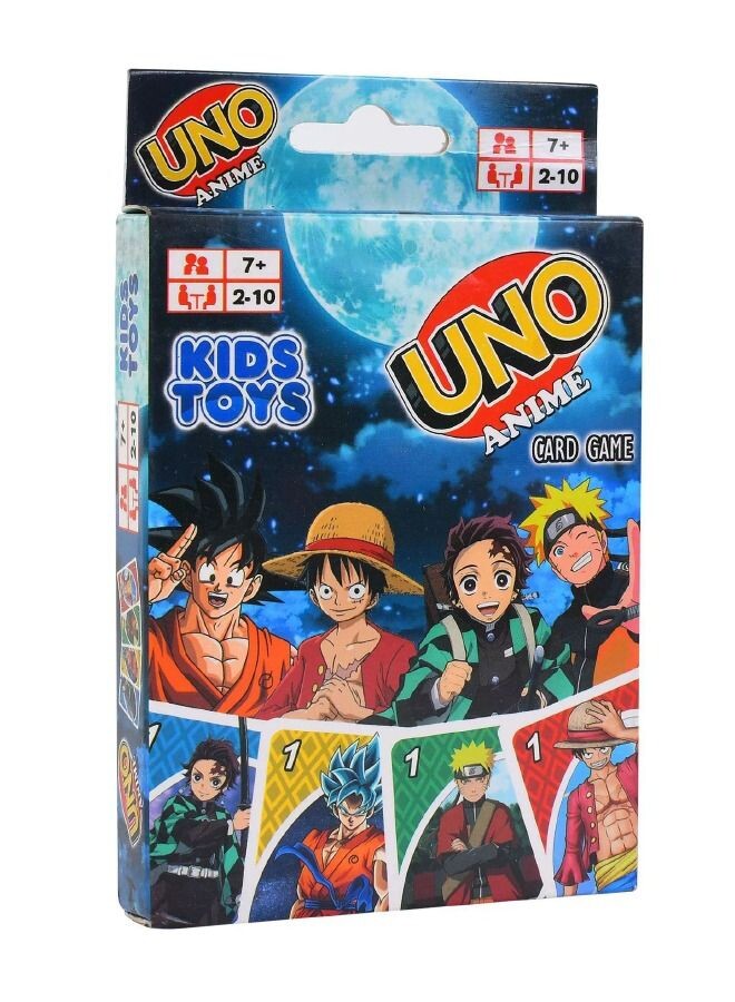 UNO Anime Card Game, Anime Character Themed Collector Deck 112 Cards w ...