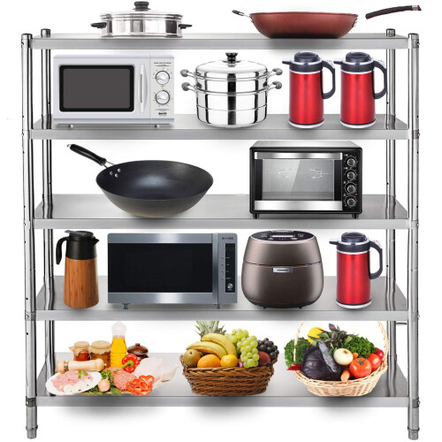 VBENLEM Shelving Unit 48x18.5 Inch Storage Shelves 5-Tier shelving ...