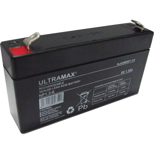 Ultramax 6V 1.3Ah NP1.3-6 Lead Acid Rechargeable Battery on OnBuy