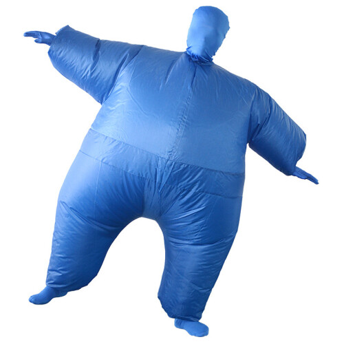 (Blue, 160-190cm) Inflatable costume Big fat Mask Ninja funny party ...