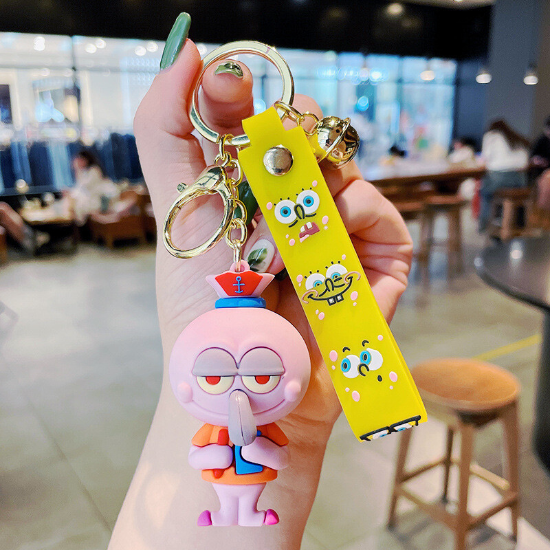 (Squid) Spongebob Cute And Patrick Star Keychains Perfect For Car Keys ...