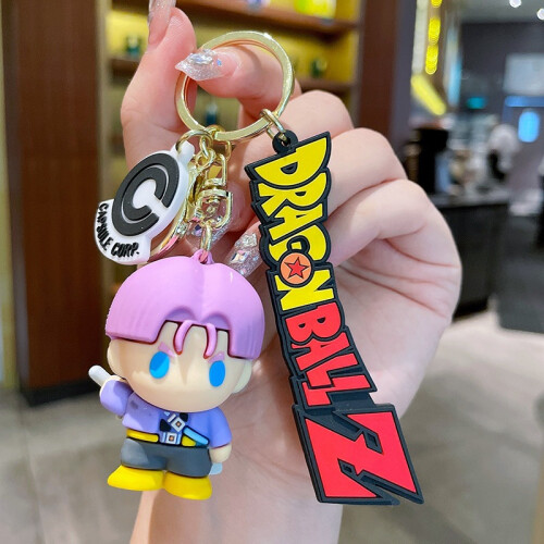 (Trunks) Dragon Lovely Ball Anime Keychain Soft Rubber Car Key Holder ...