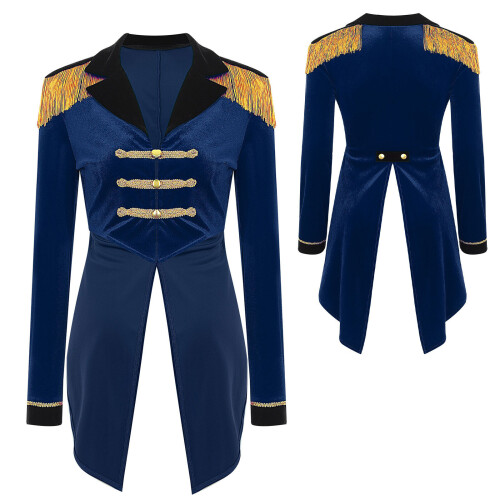 Women's Medieval Steampunk Tailcoat Jacket Circus Lion Tamer Cosplay ...