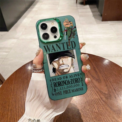 Anime one piece Roronoa Zoro Bounty Plating Green Phone Case For iPhone ...