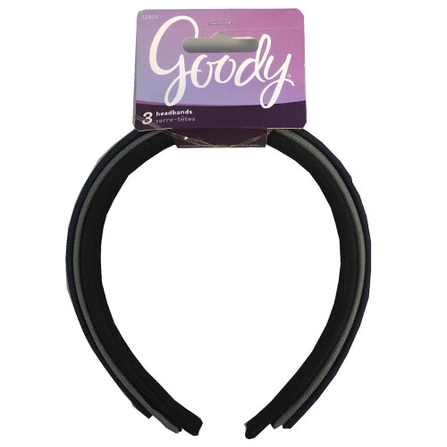 Goody Classic Fabric Covered Headbands for Comfortable All-Day Wear ...