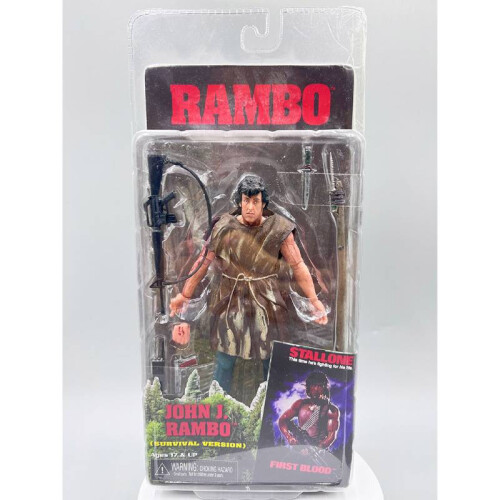 (Breown) Neca Rambo First Blood John J Rambo Stallone Pvc Action Figure ...