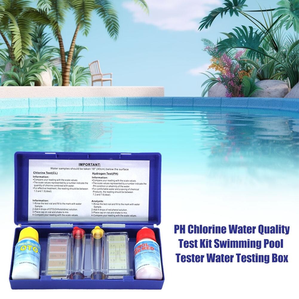 PH Chlorine Water Test Kit Tester Hydrotool Testing Kit Swimming Pool ...
