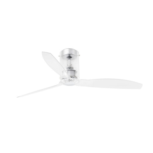 Faro MINI TUBE - Transparent Ceiling Fan With DC Motor Smart - Remote ...