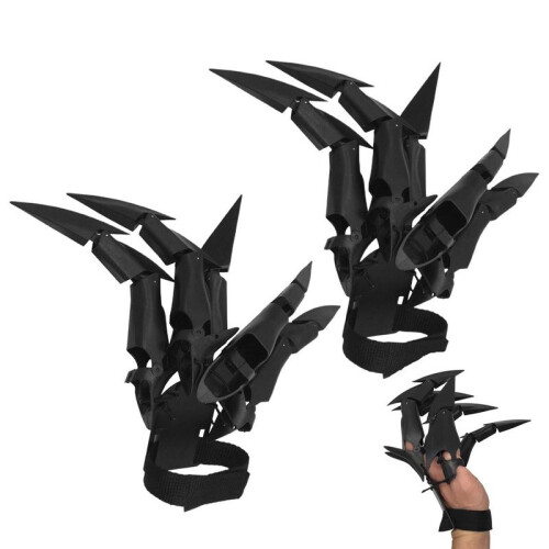 Skeleton Hands Bone Claw Halloween Articulated Fingers Claw Props Scary ...