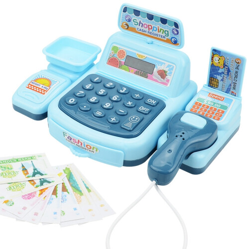 Cashier Toy Cash Register Playset Supermarket Checkout Toy With Sound ...