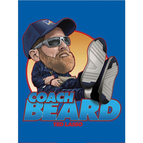 Ted Lasso Bobble Head Coach Beard Print on OnBuy