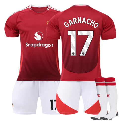 (XL(180-190CM)) High Quality 24/25 Red Devils Home GARNACHO #17 ...