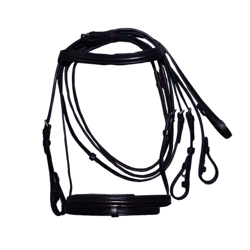 (X-Full, Black) Hy Padded Flash Bridle with Rubber Grip Reins on OnBuy