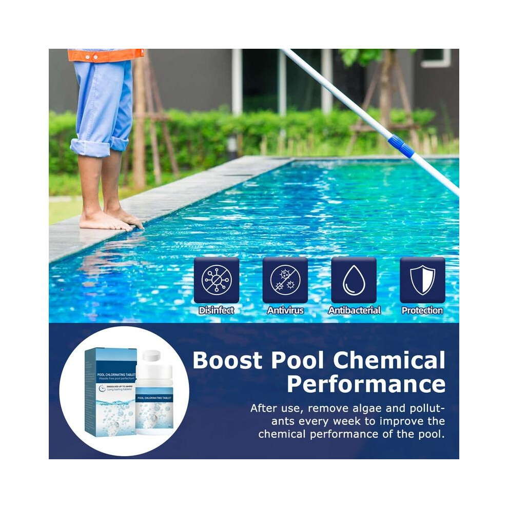 Pool Tablets Clorine Swimming Pool Foaming Clarifier 100Pcs/Box Ion ...