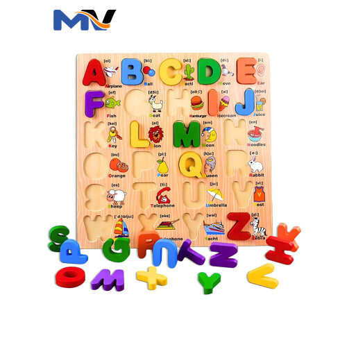 MAGIC VAULT English Alphabet Puzzle Board | Wooden Abc Letters Jigsaw ...