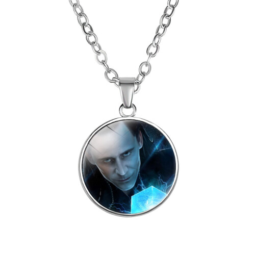 (27700110) Alloy Loki Time Stone Pendant Necklace For Fans Chic Cartoon ...