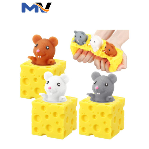 Magic Vault Cheese Toy Cheese Rat Stress Ball Fidget Toys Mice In ...