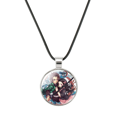 (11) Demon Slayer Stunning Tanjiro Nezuko Time Gem Necklace With Soft ...