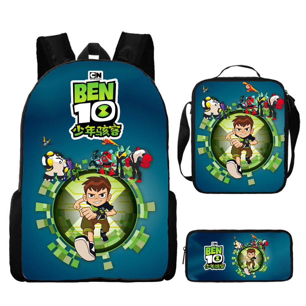 (Style 13) Teenage hacker backpack ben 10 students schoolbag anime ...