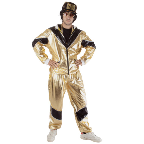 (38/40" chest) 80's Gold Shell Suit / 90's Hip Hop Rapper Costume on OnBuy