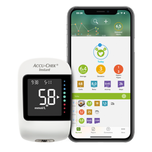 ROCHE ACCU-CHEK INSTANT BLOOD GLUCOSE MONITOR,TEST STRIPS,BLUETOOTH on ...