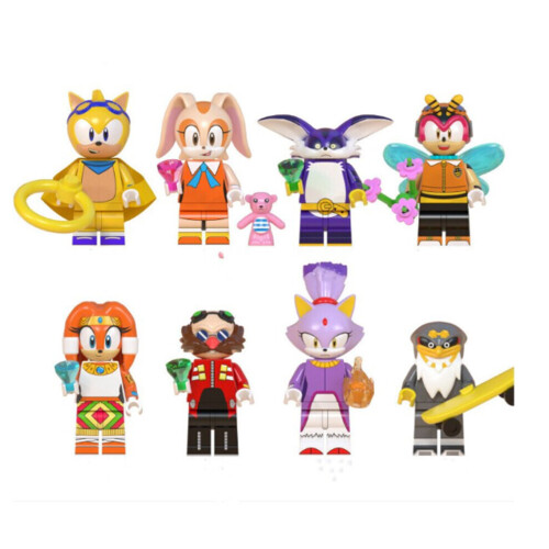 (8pcs-B) Sonic's Spin-Dash: Collectible Minifigures for Kids' Toy ...