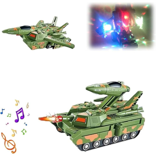 (Red) Electric Universal Deformation Police Toy Car, Magnetic Transform ...