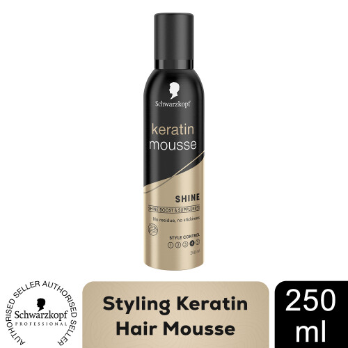 Schwarzkopf Keratin Mousse with 48H Extra Strong Hold for Hair Styling, 250ml on OnBuy