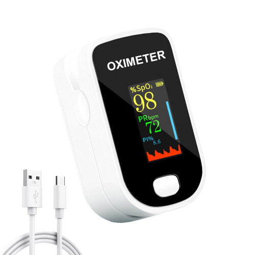 Rechargeable Pulse Oximeter, 3 Data Oximeter Finger with Pulse and ...